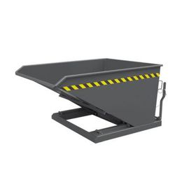 Eichinger-Industrie Kippbeh&auml;lter, niedrige Bauh&ouml;he, 400 l, bis 1500 kg, Scheren-Kipp-Mechanismus, Stahl, anthrazitgrau RAL 7016