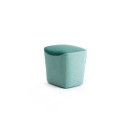 Leyform Hocker, Sitzma&szlig;e B 520 x T 440 x H 515 mm, 2-farbiger Stoffbezug und Mehrschichtholz, dunkelgraublau/hellgraublau