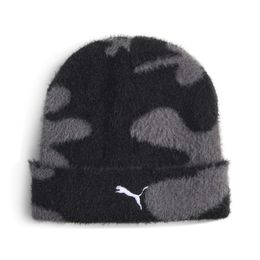 Puma Herren Beanie "Aufgeraute, bedruckte Beanie mit mittelhoher Krone Erwachsene"schwarz, Obermaterial: 100% Nylon. Futter: 4% Elasthan, 96%