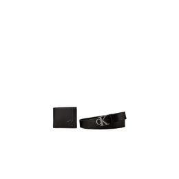 Calvin Klein Set: Portemonnaie und G&uuml;rtel Herren Gr&ouml;&szlig;e One Size schwarz / silber