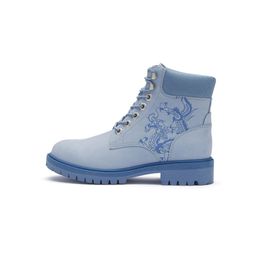Ed Hardy Lace-Up Ankle Boots 'Dancing Dragon' female size 40 Blue / Light blue