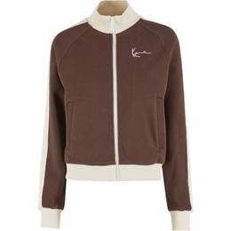 Karl Kani Damen Outdoorjacke "Karl Kani Signature Sidestripe Trackjacket"schwarz braun, sanftes wei&szlig;, Gr. XL, unifarben, 55% Polyester, 39%