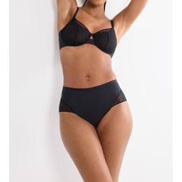 Triumph Damen Slip "Comfort Contour Maxi", Gr. Sschwarz, Microtouch, Obermaterial: 59% Polyamid, 41% Elasthan, Unterhosen, flache formende Spitze