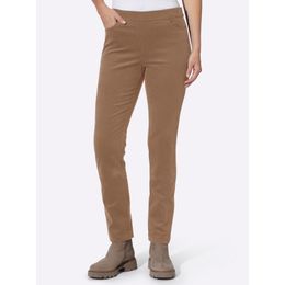 Heine Damen Cord-Hose, Braun, Gr. 34, R&ouml;hrenhosen, Material: Baumwolle