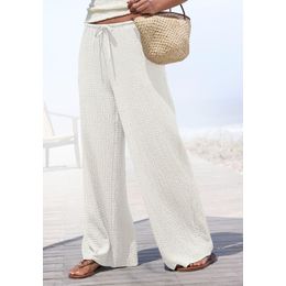 Lascana Damen Schlupfhose, Natur, Gr. 42, Sommerhosen, Material: Polyester