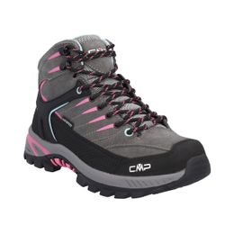 CMP Kinder Wanderschuh "KIDS RIGEL 2.0 MID WP TREKKING SHOES", Gr. 38grau, acquarius, pink fluo, Leder, Schuhe, wasserdicht
