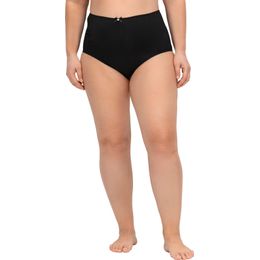sheego Damen Slip im 3er Pack, mit Zierschleife vorne, schwarz+gr&uuml;n+bedruckt, Gr&ouml;&szlig;e 48/50