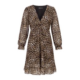 CLOUD 5IVE Damen Shirtkleid "CLOUD 5IVE Longsleeve Dress"leo, Gr. M, 95% Polyester, 5% Elasthan, Kleider