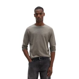 Marc O'Polo MARC O'POLO Herren Rundhalspullovermedium grau melange, Gr. S, Strick, Obermaterial: 95% Baumwolle, 5% Kaschmir, Pullover, regular aus