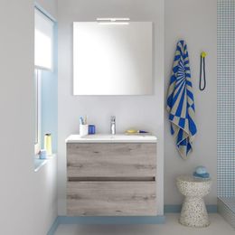 Burgbad Rocio Schrank mit Waschtisch, mit Spiegel, SGYP080F6225,