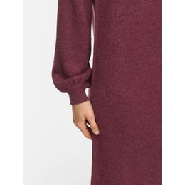 Vila Damen Strickkleid "VIRIL L/S VOLUME SLEEVE KNIT DRESS-NOOS"port royale detail:schwarz melange, Gr. S, meliert, Strick, Obermaterial: 50%