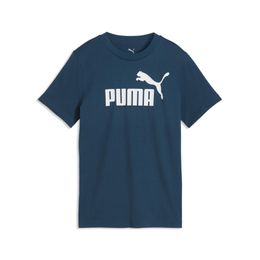 Puma Jungen T-Shirt "ESS NO 1 LOGO TEE B"midnight petrol, Gr. 176, unifarben, Jersey, Obermaterial: 100% Baumwolle, Shirts, mit Rundhalsausschnitt,