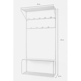 bonprix Wandregal, schwarz, Gr.160x80 cm, Platzwunder f&uuml;r Deinen Flur