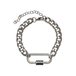Urban Classics Damen Bettelarmband "Urban Classics Unisex Fastener Bracelet", L/XL, Eisen Zinksilber, Eisen, Zink, Armb&auml;nder