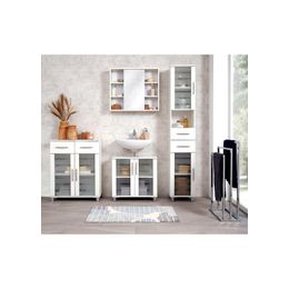 bonprix Badezimmer Schrank stehend, wei&szlig;, Gr.85x34 cm, Der Badezimmer Schrank bringt modernes Flair in jedes Bad