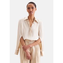 Seidensticker Damen Klassische Bluse, beige, Gr. 38, gestreift, 75% Acetat, 25% Polyester, Blusen, Tunika Gestreift