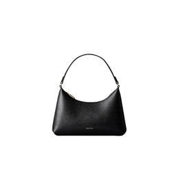 Calvin Klein Damen Schultertasche "FOIL LOGO SMALL SHOULDER BAG"schwarz, braun, Lederimitat, Taschen, Mini Bag, Henkeltasche mit Ck-Logo