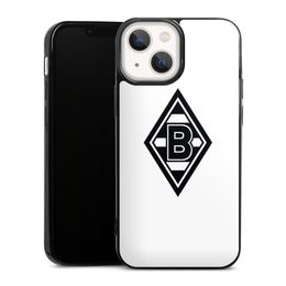 DeinDesign iPhone 13 Mini Handy Slim Case extra d&uuml;nn Silikon Handyh&uuml;lle schwarz H&uuml;lle Logo Borussia M&ouml;nchengladbach Gladbach Silikon Slim Case