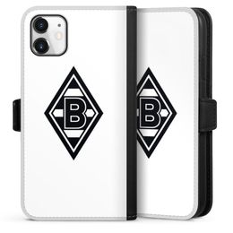 DeinDesign iPhone 11 Handy Klapph&uuml;lle Handyh&uuml;lle aus Kunst Leder schwarz Flip Case Logo Borussia M&ouml;nchengladbach Gladbach Sideflip mit Lasche