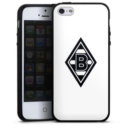 DeinDesign iPhone SE (2016-2019) Handy Silikon H&uuml;lle Case schwarz Handyh&uuml;lle Logo Borussia M&ouml;nchengladbach Gladbach