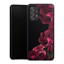 DeinDesign Galaxy A52s 5G Handy Silikon H&uuml;lle Case schwarz Handyh&uuml;lle Vintage Rose Pink