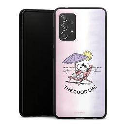 DeinDesign Galaxy A52 Handy Silikon H&uuml;lle Case schwarz Handyh&uuml;lle Snoopy Official Licensed Product Peanuts