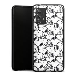 DeinDesign Galaxy A52 Handy Silikon H&uuml;lle Case schwarz Handyh&uuml;lle Peanuts Snoopy Muster