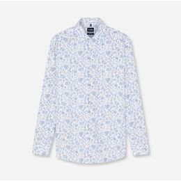 OLYMP Herren Langarmhemd "Luxor 24/Seven", bunt, Gr. 40, gemustert, Web, Obermaterial: 64% Baumwolle, 27% Polyester, 9% Elasthan, Hemden,