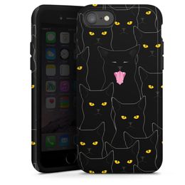 DeinDesign iPhone SE (2022) Handy Panzer Handyh&uuml;lle robuste Outdoor H&uuml;lle Schutzh&uuml;lle gl&auml;nzend Muster Eye Cat Tough Case