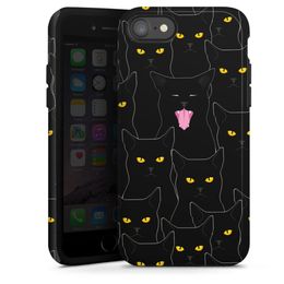 DeinDesign iPhone SE (2020) Handy Panzer Handyh&uuml;lle robuste Outdoor H&uuml;lle Schutzh&uuml;lle gl&auml;nzend Muster Eye Cat Tough Case