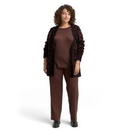 Tom Tailor sheego Gro&szlig;e Gr&ouml;&szlig;en Cardigan, big brown leo design, Gr&ouml;&szlig;e 52 - Damen
