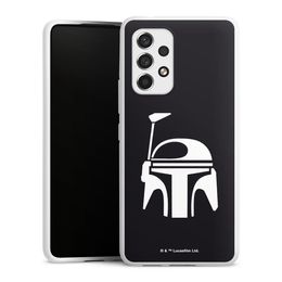 DeinDesign Galaxy A53 5G Handy Silikon H&uuml;lle Case wei&szlig; Handyh&uuml;lle Boba Fett Star Wars The Mandalorian Silikon Case