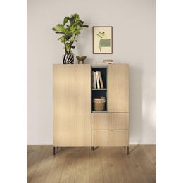 Highboard OTTO HOME, B:101cm H:124cm T:42cmeiche lindberg dekor, Holzwerkstoff, Wohnzimmer, Sideboards, "Badia, B/H 101/124 cm, 2 T&uuml;ren, 2