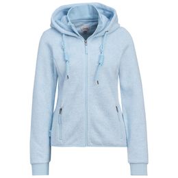 Gina Damen Strickfleece-Jacke mit Kapuze