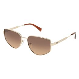 Liu Jo LJ164S | Damen-Sonnenbrille | Fassung: Vollrand, Rund, Metall, Havanna Dunkel | Glasfarbe: Braun Verlaufend
