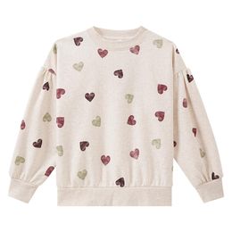 Yigga M&auml;dchen Sweatshirt mit Herz-Allover