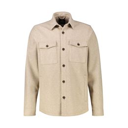 Lerros Herren Fleecehemdbasalt grau, Gr. S, Web, Obermaterial: 100% Polyester, Hemden, Fleecejacke, langarm mit Knopfleiste
