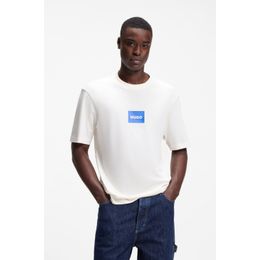 Hugo Herren T-Shirtopen wei&szlig;121, Gr. XXL, Single Jersey, Obermaterial: 100% Baumwolle, Shirts, Regular Fit, Kurzarm, Hugo-Print