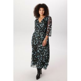 sheego Gro&szlig;e Gr&ouml;&szlig;en Meshkleid, braun-hellblau-blau, Gr&ouml;&szlig;e 44 - Damen