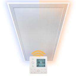 Heidenfeld Infrarot-Deckenheizung HF-HP500 2.0 mit Licht, 390-800Watt, 3-20m&sup2;, Fernbedienung, LED (800 Watt)