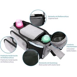 Olympia Kinderwagen Organizer Buggy 2 Getr&auml;nkehalter Aufbewahrung f&uuml;r Windeln Spielzeug