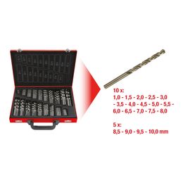 KS Tools HSS-G Co 5 Spiralbohrer-Satz, 170-teilig, 1-10mm (330.3640)