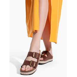 BAYTON Leder-Pantoletten "Alcee" in Braun - 59% | Gr&ouml;&szlig;e 38 | Damen-pantoletten