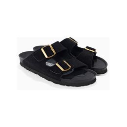 Sunbay Leder-Pantoletten "Trefle" in Schwarz - 54% | Gr&ouml;&szlig;e 36 | Damen-pantoletten