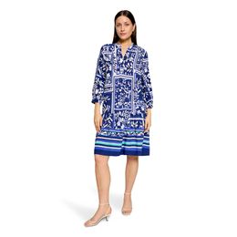 Betty Barclay Damen Sommerkleid "Damen mit 3/4 Arm"dunkelblau, wei&szlig;, Gr. 44, Obermaterial: 100% Viskose, Kleider