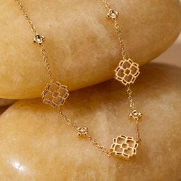 Holzkern Midsommar Halskette Damen Gold und Aventurin