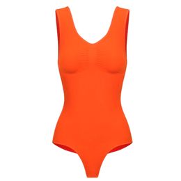 cfab Shapingbody 'Tank Bodysuit Sculpting Shapewear mit String' Damen Gr&ouml;&szlig;e XS orange