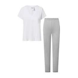 Momenti Per Me Pyjama 'Chill Out' Damen Gr&ouml;&szlig;e L wei&szlig; Sommerkleid