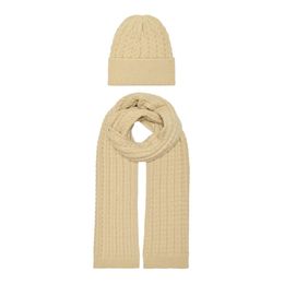 Only Set: M&uuml;tze und Schal 'OnlyASMIN' Herren Gr&ouml;&szlig;e 55/60 beige