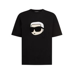 K by KARL LAGERFELD Karl Lagerfeld T-Shirt 'Ikon' Herren Gr&ouml;&szlig;e XS beige / schwarz / wei&szlig;